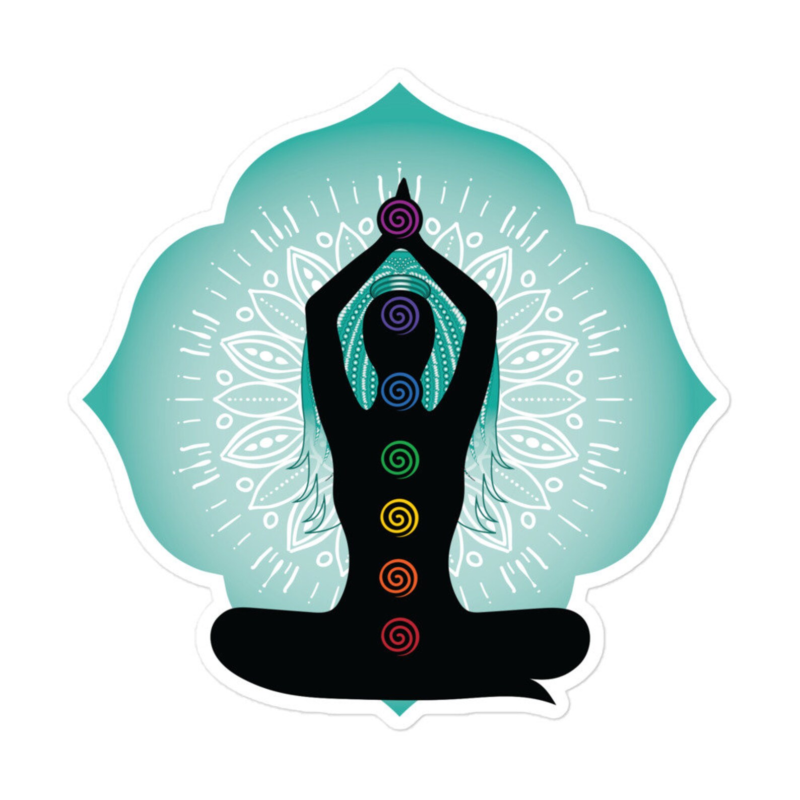 7 Chakra Centers Sticker #84B - Etsy