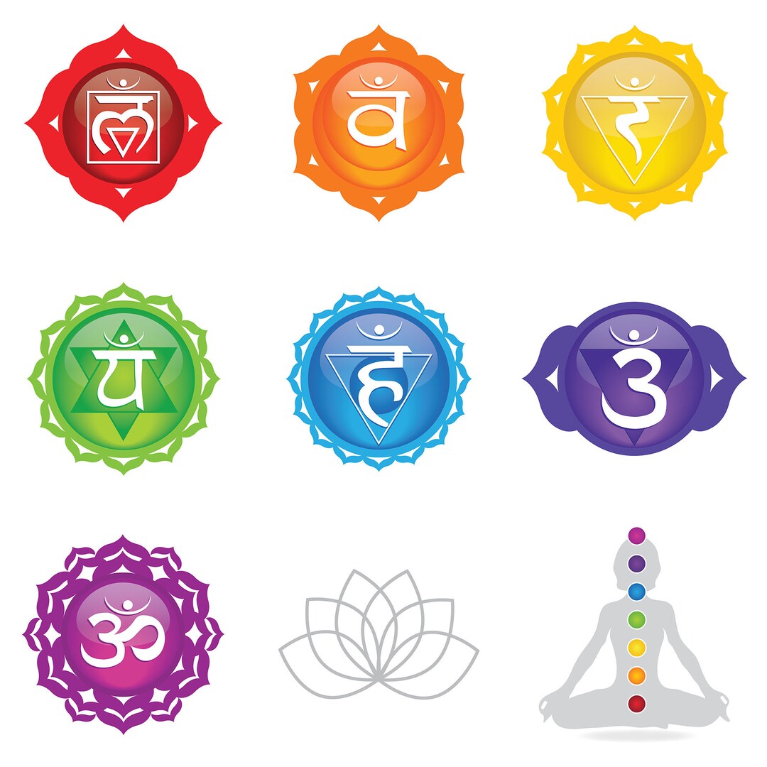 Chakra Icons & Logo Element Set #24 - Etsy