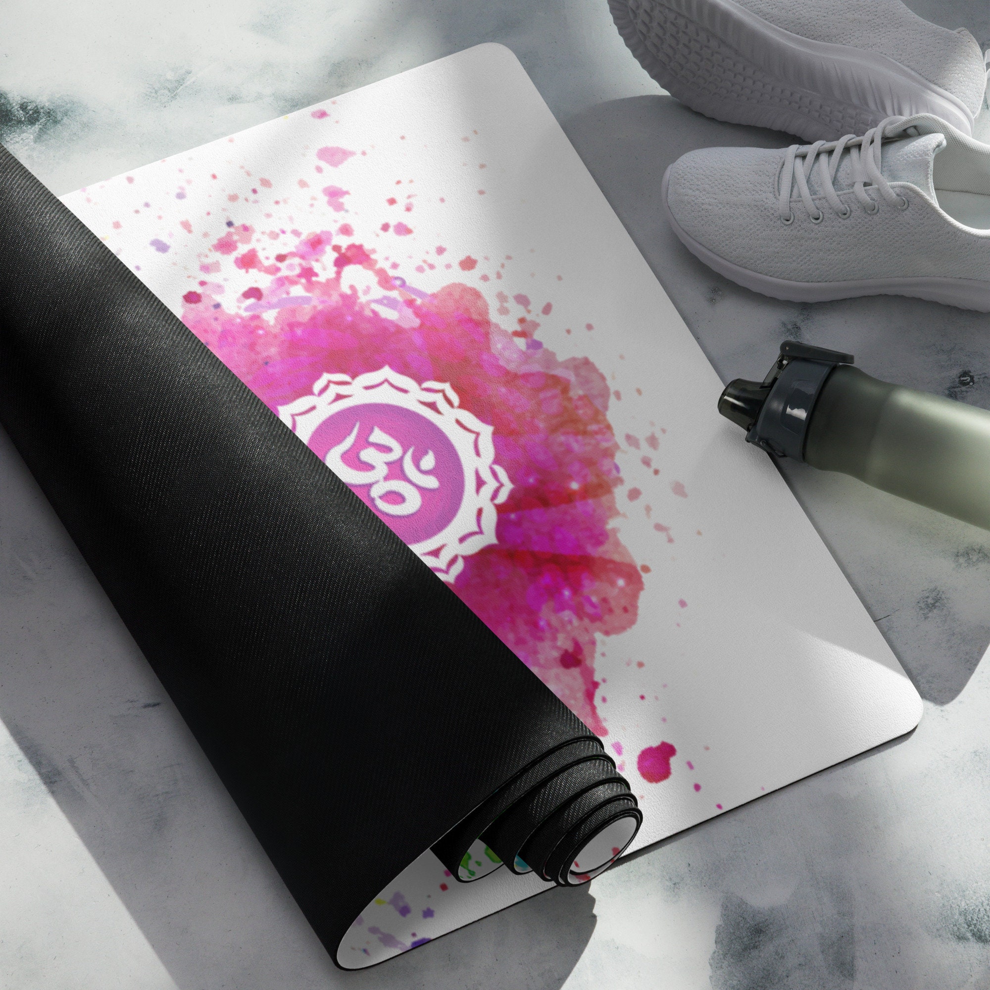 7 Chakras Watercolor Yoga Mat Wc01 - Etsy