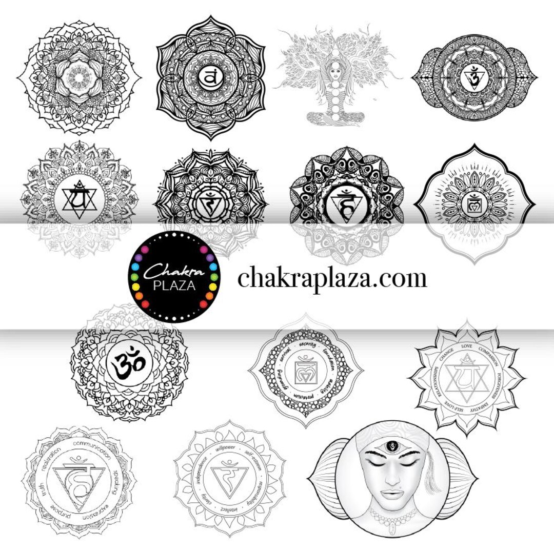 Beautiful Chakra Coloring Pages - Bundle of 30 - Etsy
