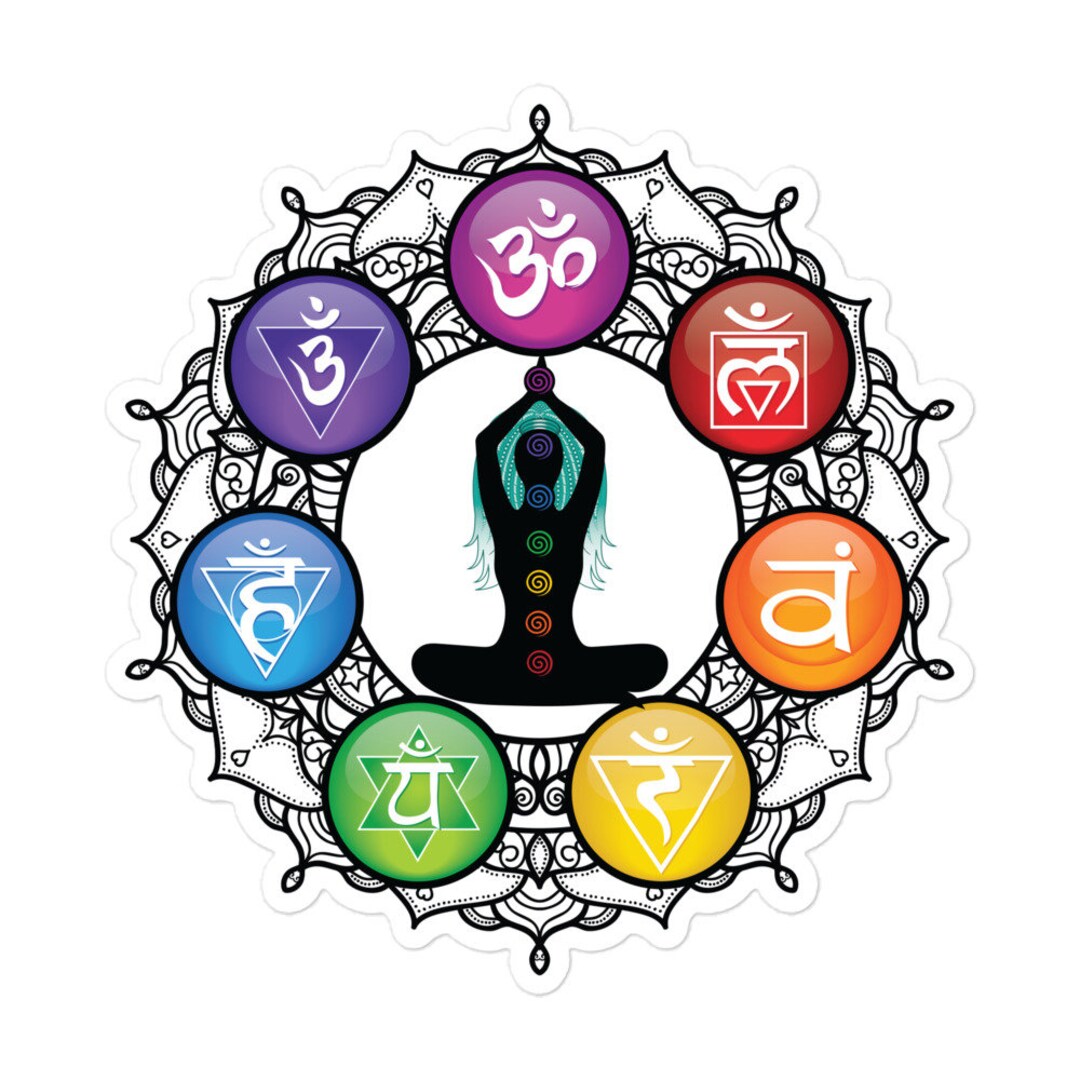 Wheel of Life 7 Chakras Sticker #85 WB - Etsy