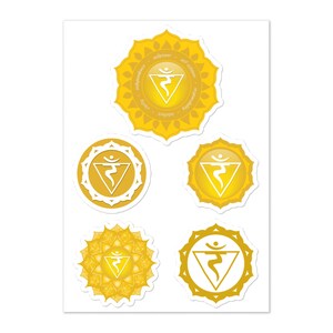 Solar Plexus Chakra Sticker 5 Set - 05 - Etsy