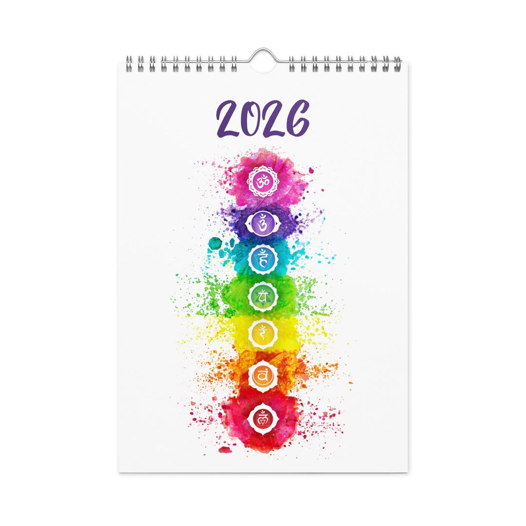 Chakras Wall Calendar-2 (2026) - Etsy