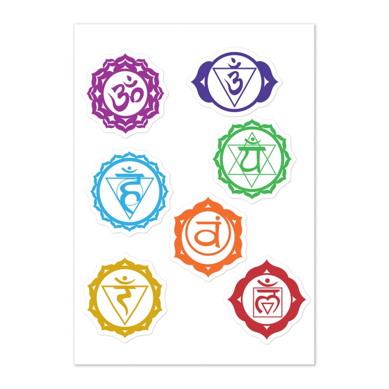 7 Chakras Sticker 7 Set #03 - Etsy