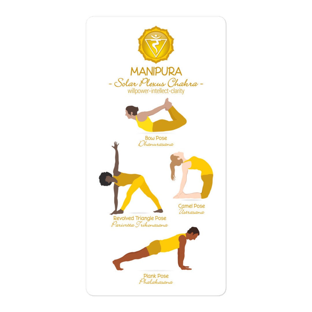 Yoga Solar Plexus Chakra Poses Sticker #77 - Etsy