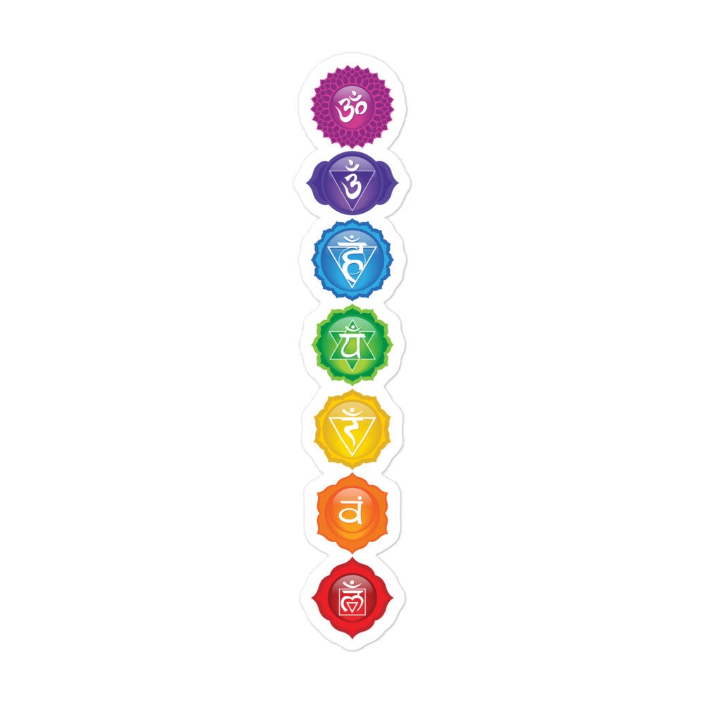 7 Chakra Symbols Sticker - 01 - Etsy