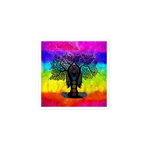 Lady Chakra Tree Sticker #60 Chakra BG - Etsy