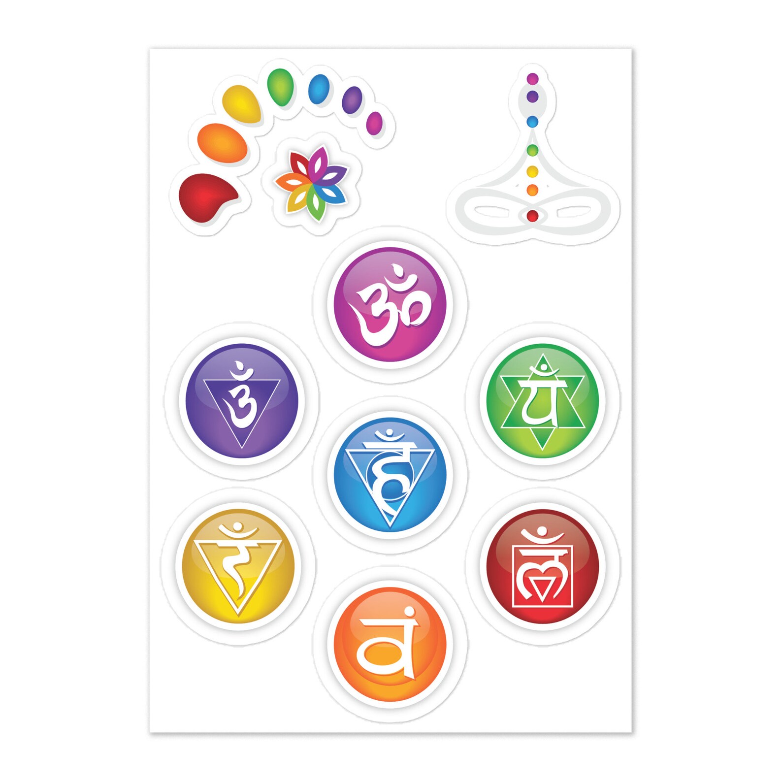 7 Chakras Sticker 10 Set #05 - Etsy