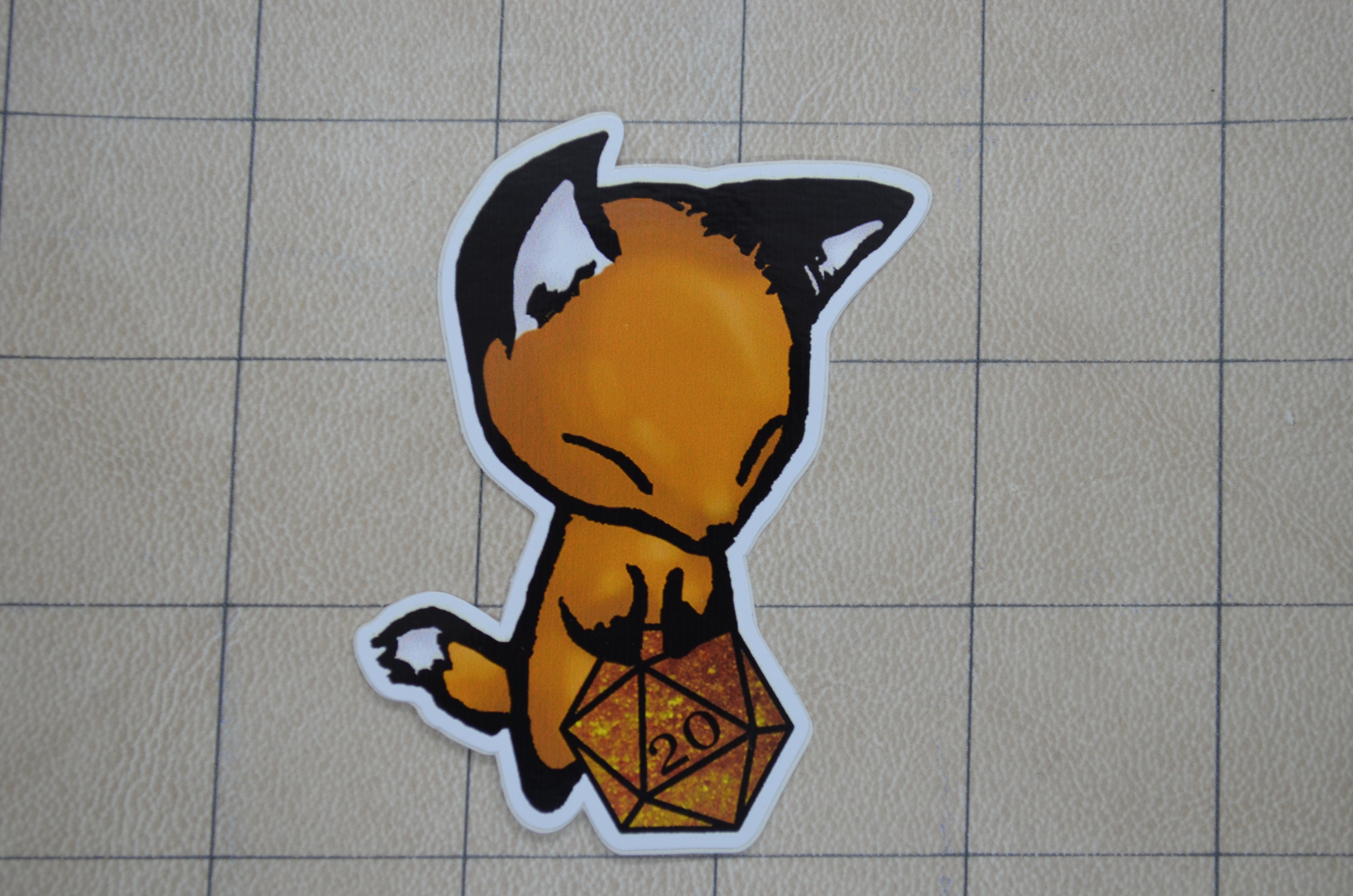 Fox D&D D20 Gaming Vinyl Sticker - Etsy