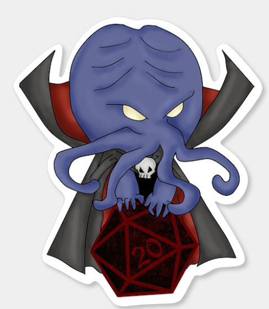 Mind Flayer D&D D20 Gaming Vinyl Sticker - Etsy