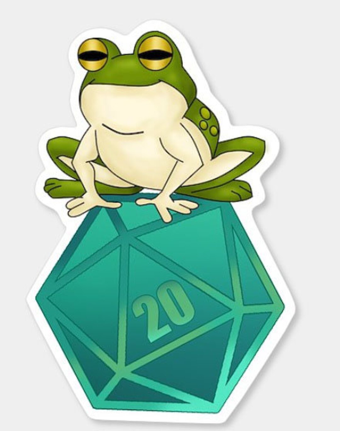 Frog D&D D20 Gaming Vinyl Sticker - Etsy