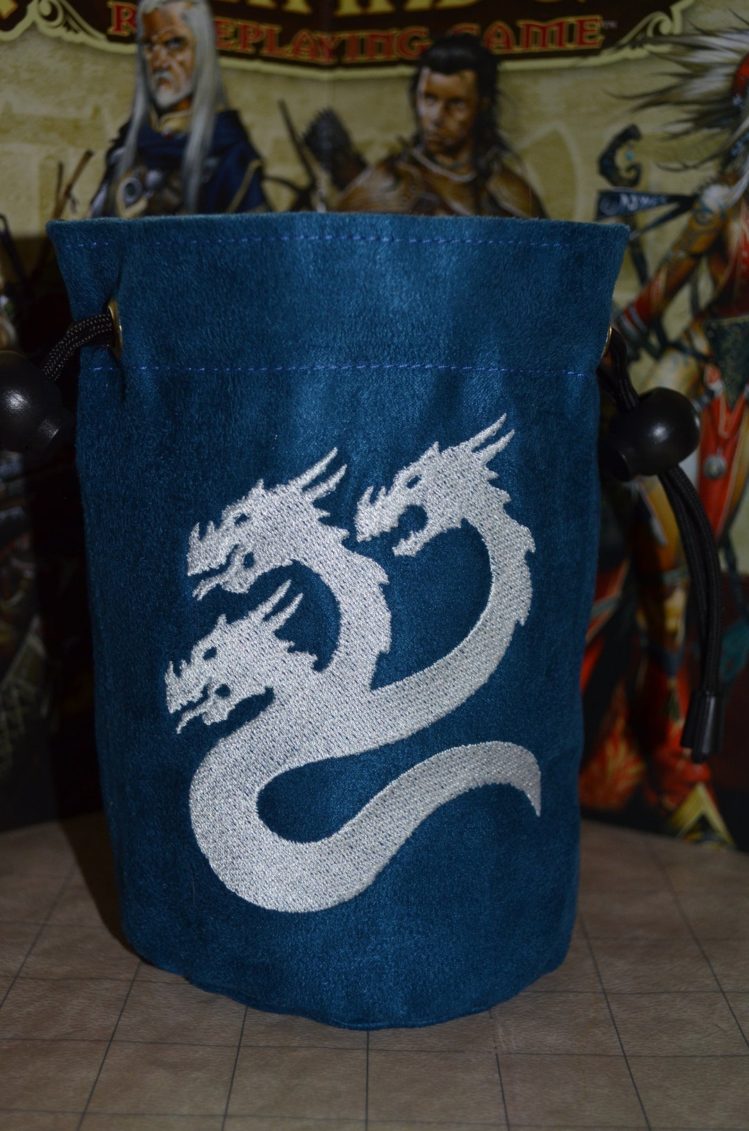 Dice Bag Alpha Legion Army Embroidered Navy Blue Suede - Etsy