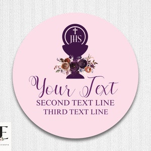 Chalice and Host Label - Baptism Party Label - Personalized Label ...