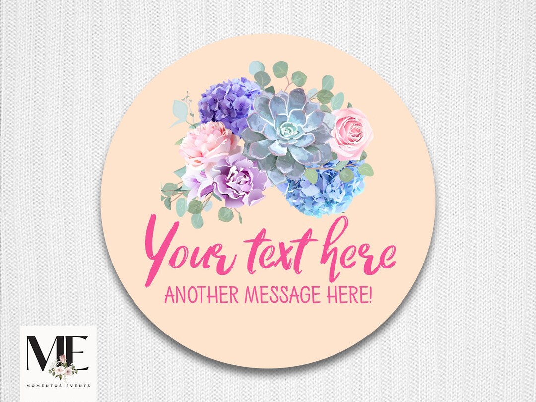 Succulents Sweet 16 Label - Quinceanera Label, Round Stickers, Favor ...