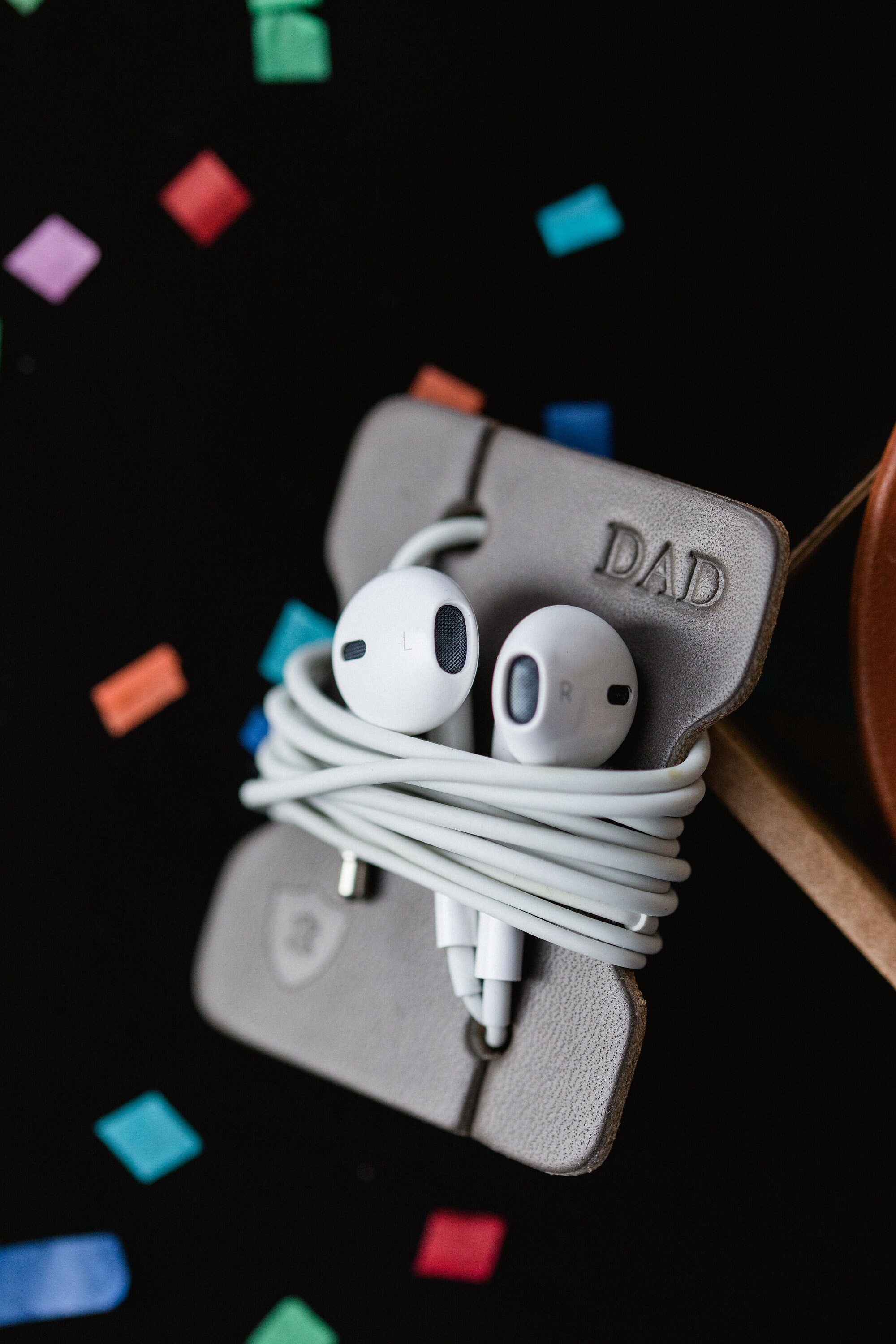 Personalised Leather Headphone Tidy Wrap Organiser Made in - Etsy UK