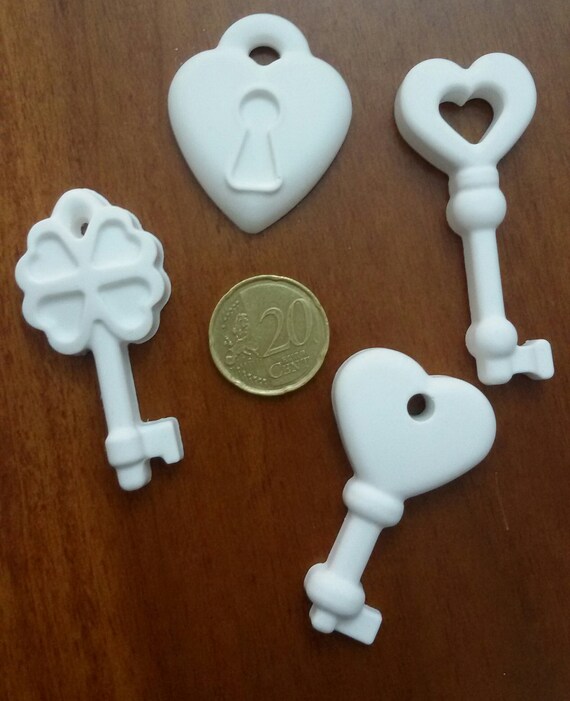 Keys and PADLOCK ceramic powder | Etsy