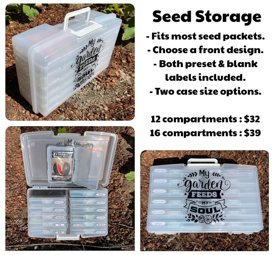 Seed Saving Storage Box Organization Containers 12 or 16 Cases for ...