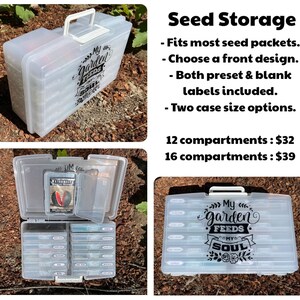 Seed Saving Storage Box Organization Containers 12 or 16 Cases for ...