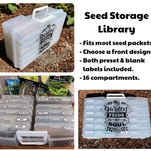 Seed Saving Storage Box - Organization Containers 16 Cases for Garden ...