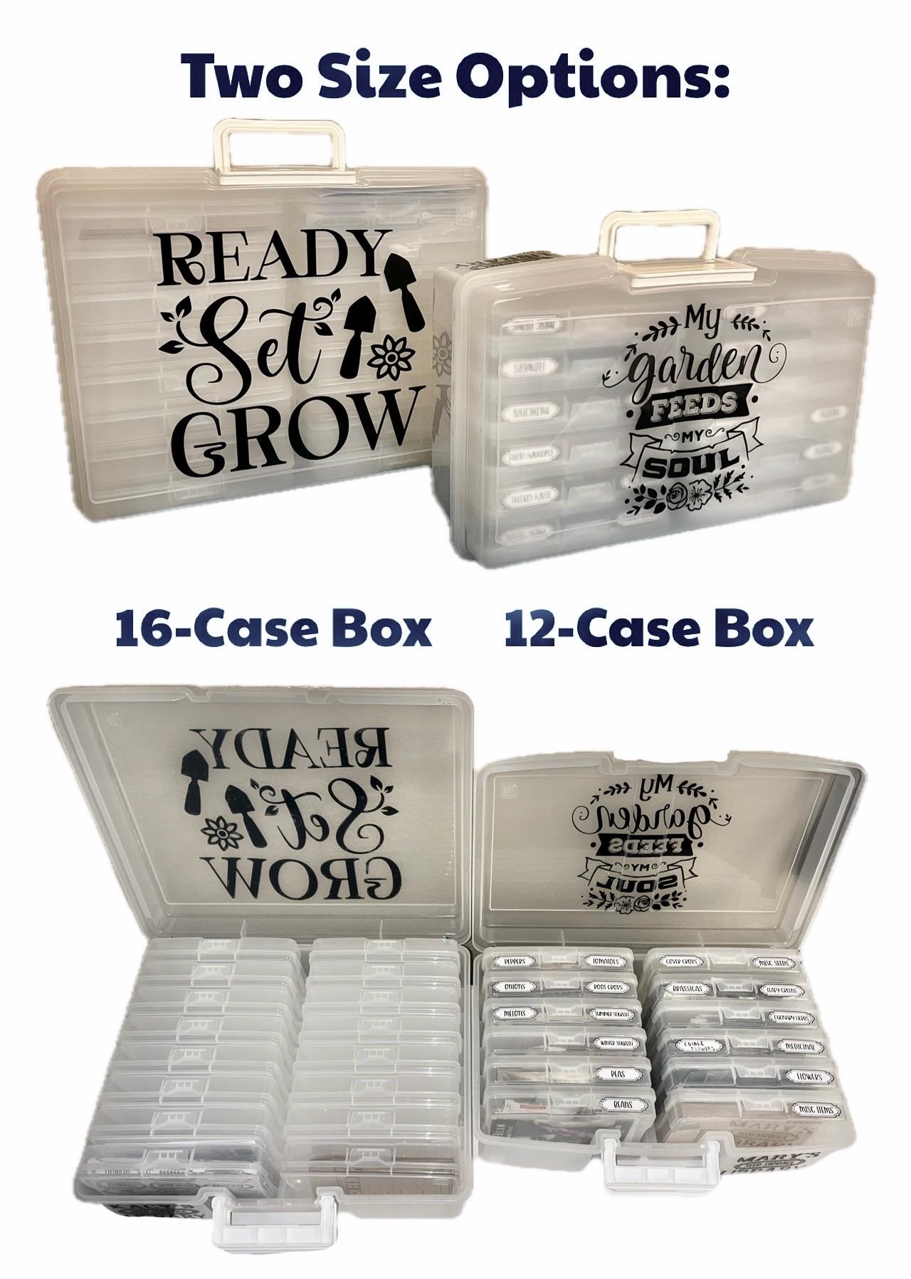 Seed Saving Storage Box Organization Containers 12 or 16 Cases for ...