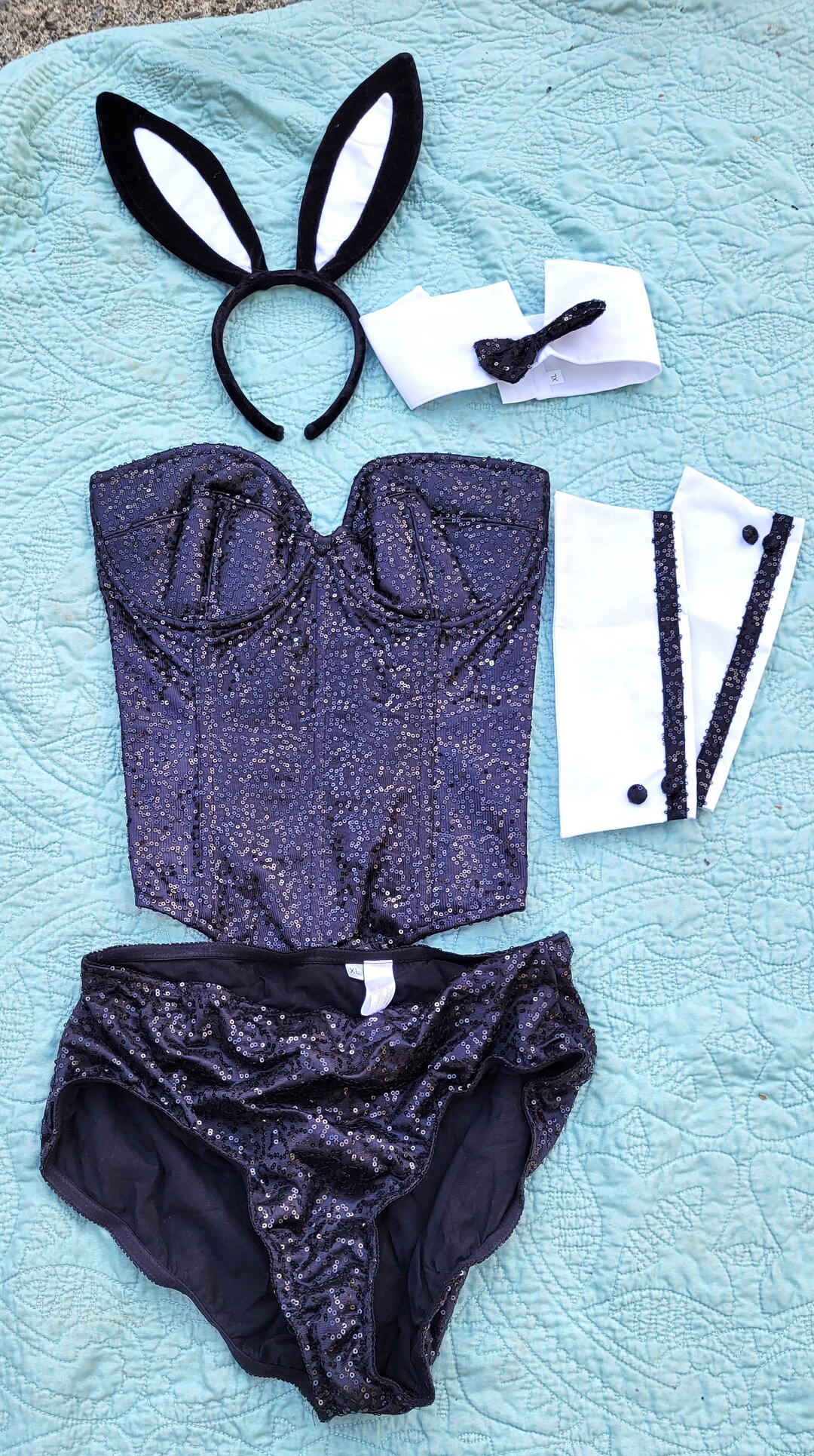 Sexy Black Sparkly Playboy Bunny Inspired Starline 'party Bunny ...