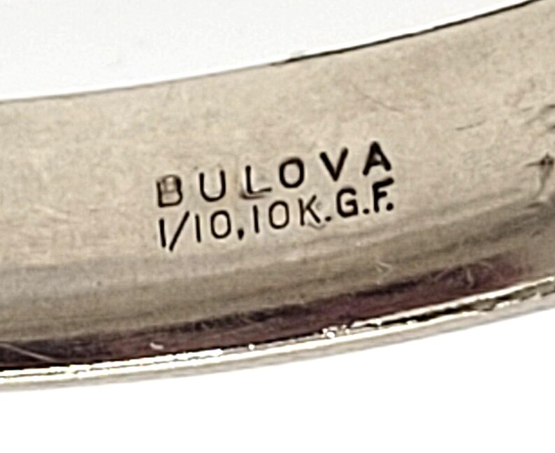 Bulova Ladies 10K Gold Filled Diamond Chip Bezel Bracelet Watch Case ...