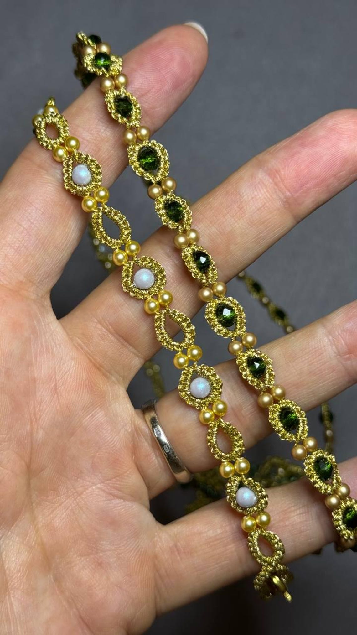 Split Ring Chain With Beads Tatting Shuttle VIDEO Tutorial, Pattern ...