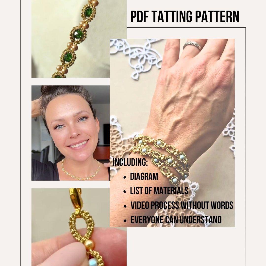 Split Ring Chain With Beads Tatting Shuttle VIDEO Tutorial, Pattern ...