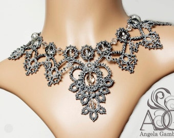 Arabesque Necklace Needle Tatting Kit and Tutorial Step by - Etsy