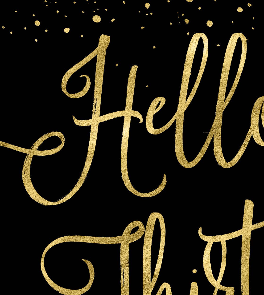 Printable Hello Thirty Black & Gold Roaring 20s, Great Gatsby Birthday ...