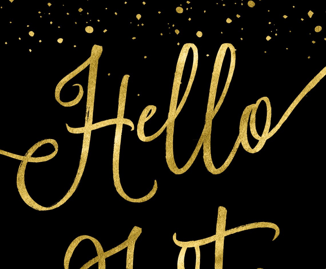 Printable Hello Forty Black & Gold Roaring 20s Great Gatsby - Etsy