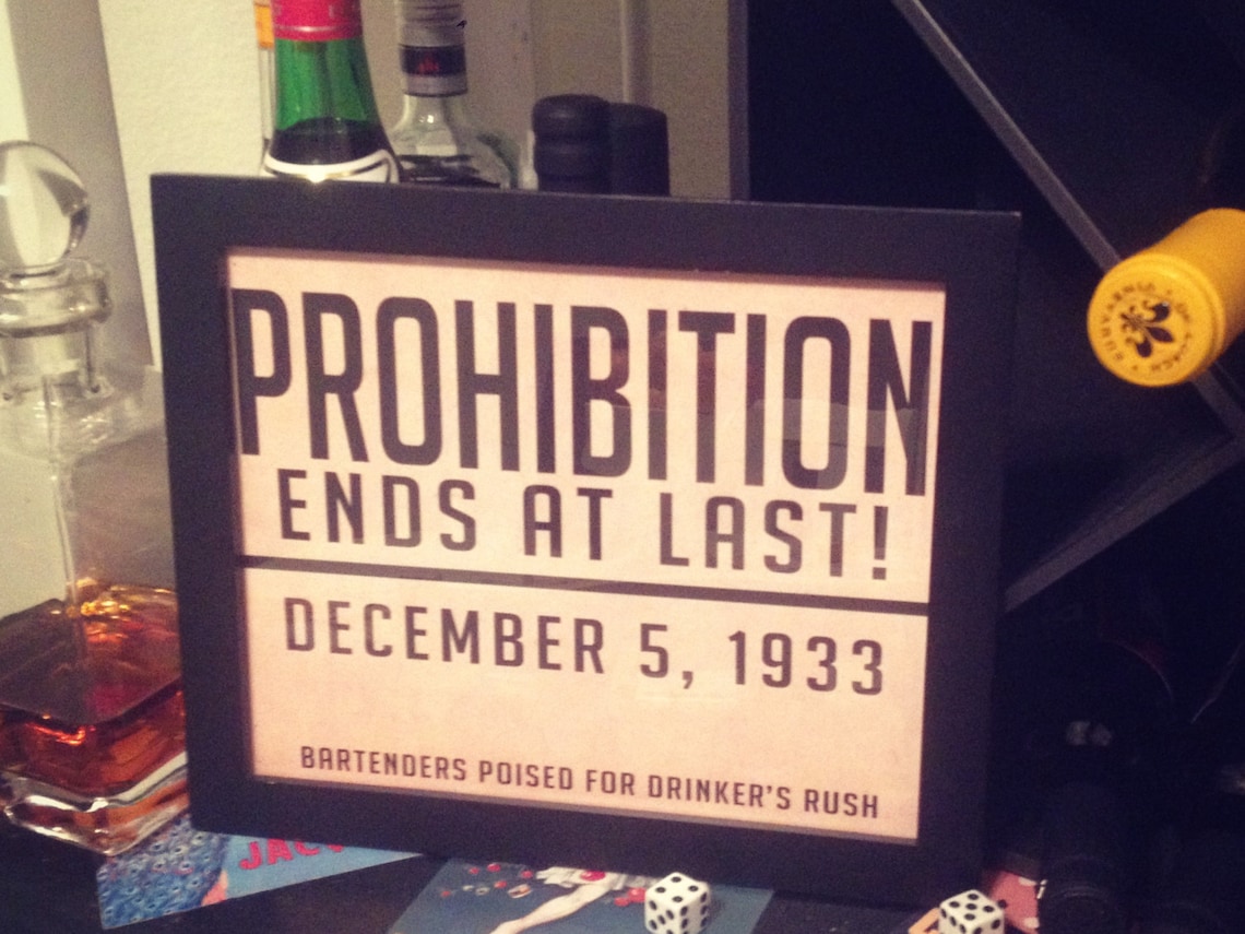 Printable Prohibition & Closed Signs Great Gatsby Roaring | Etsy