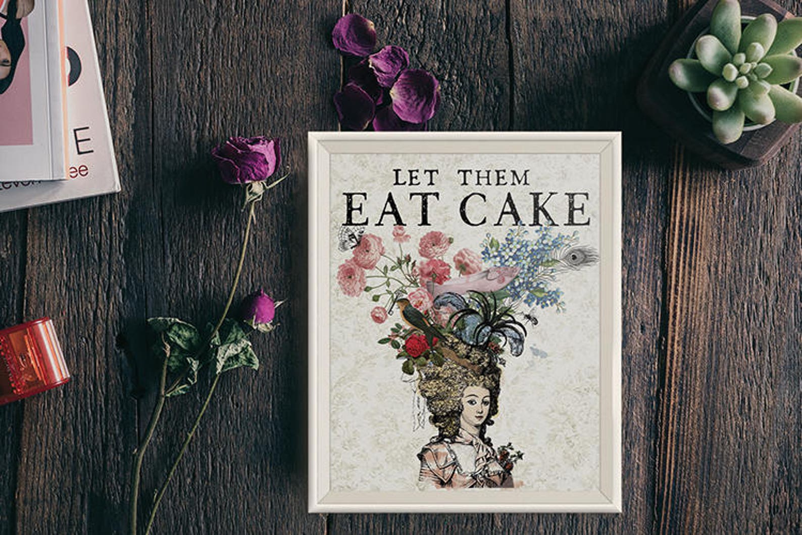 Printable Let Them Eat Cake Sign Vintage Queen Marie Antoinette Bookish ...