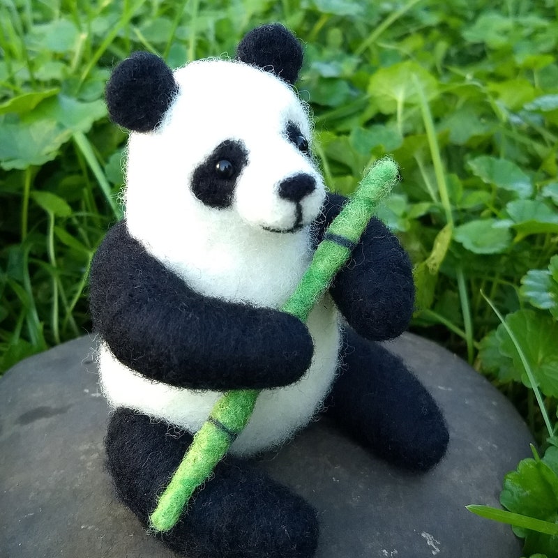 Felt Panda Ornament - Etsy