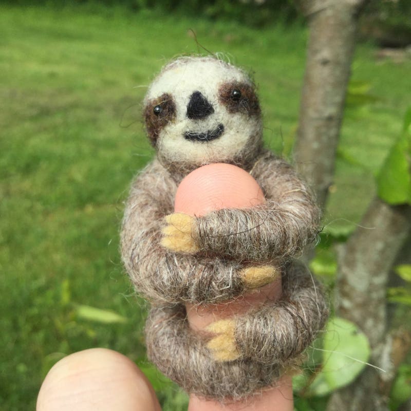 Felt Sloth - Etsy