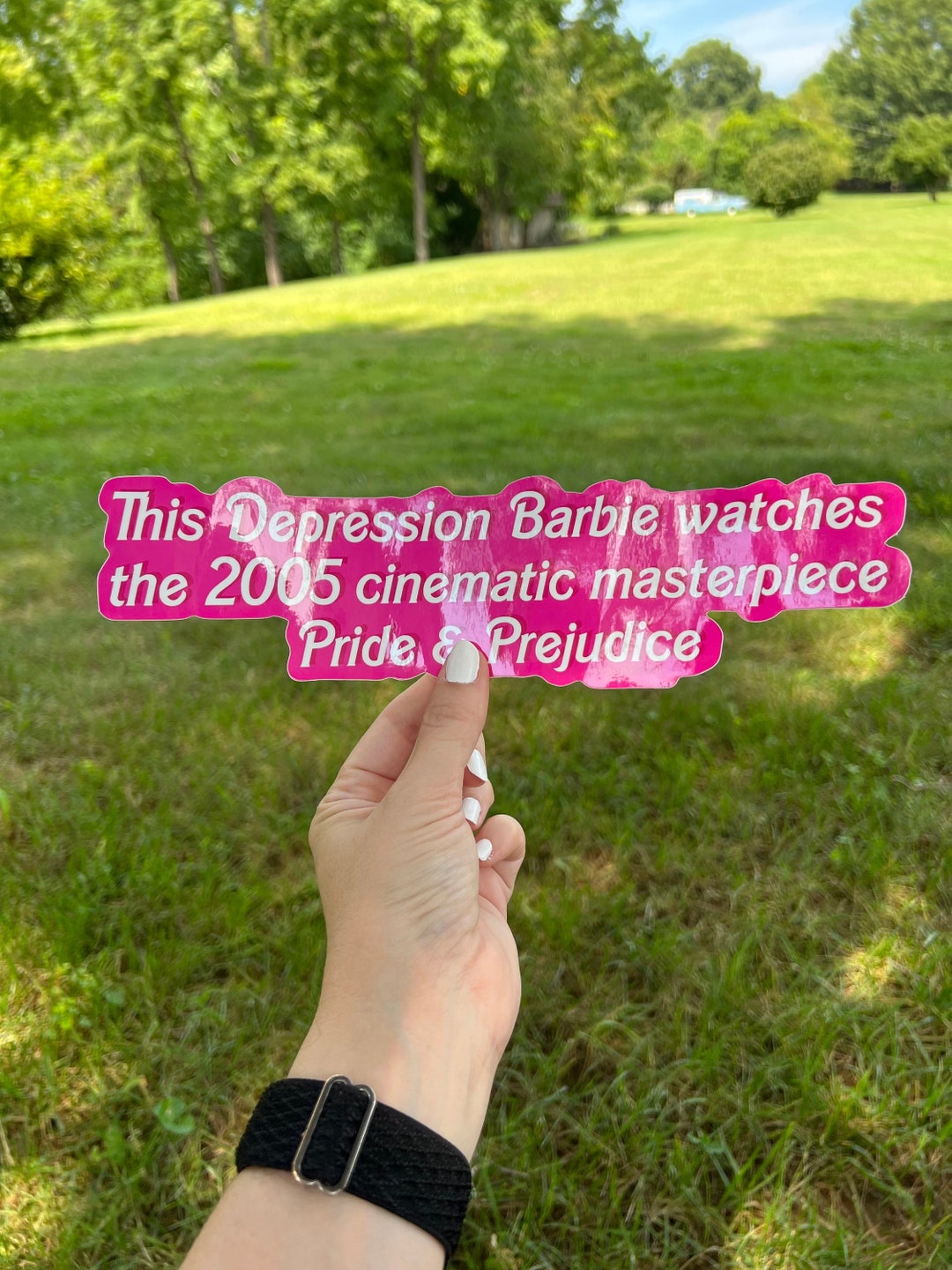 Pride & Prejudice 2005 Pink Bumper Sticker - "depression Doll" - Etsy