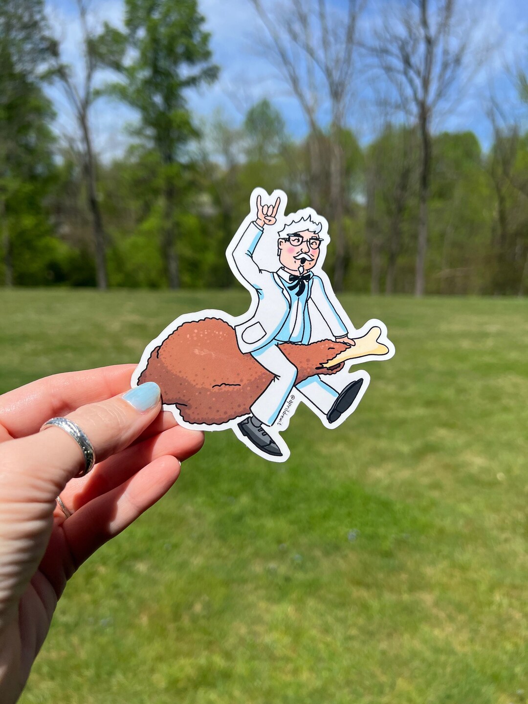 Colonel Sanders Sticker | Fried Chicken Man | Kentucky Colonel Sticker ...