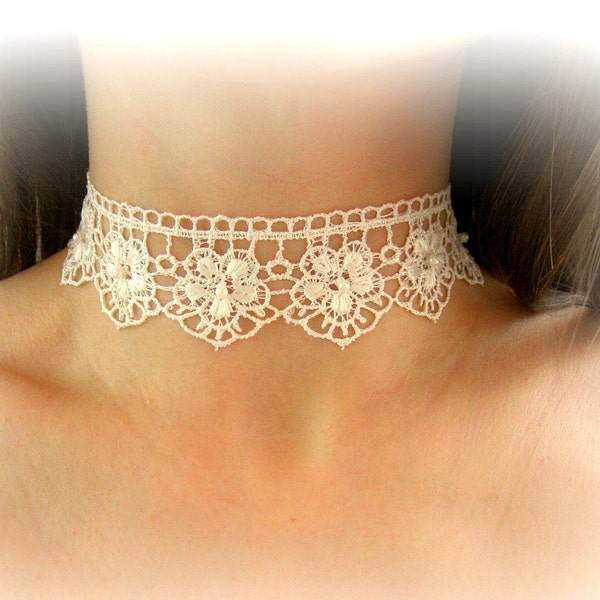 Lace Choker Necklace - Etsy