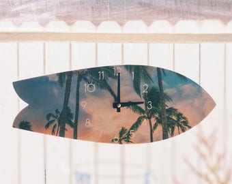 Palm tree clock | Etsy