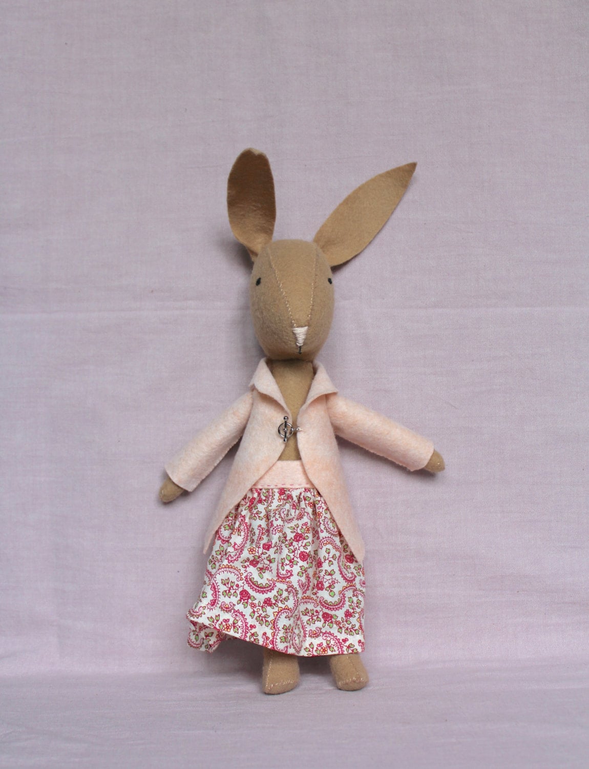 Winifred Rabbit - Handmade Felt Rabbit - Stuffed Rabbit - Etsy