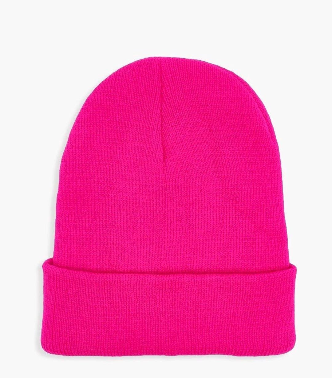 Hot Pink Beanie Hat- Knit Hat- Winter Hat-fall Hat-spring Hat-skully ...