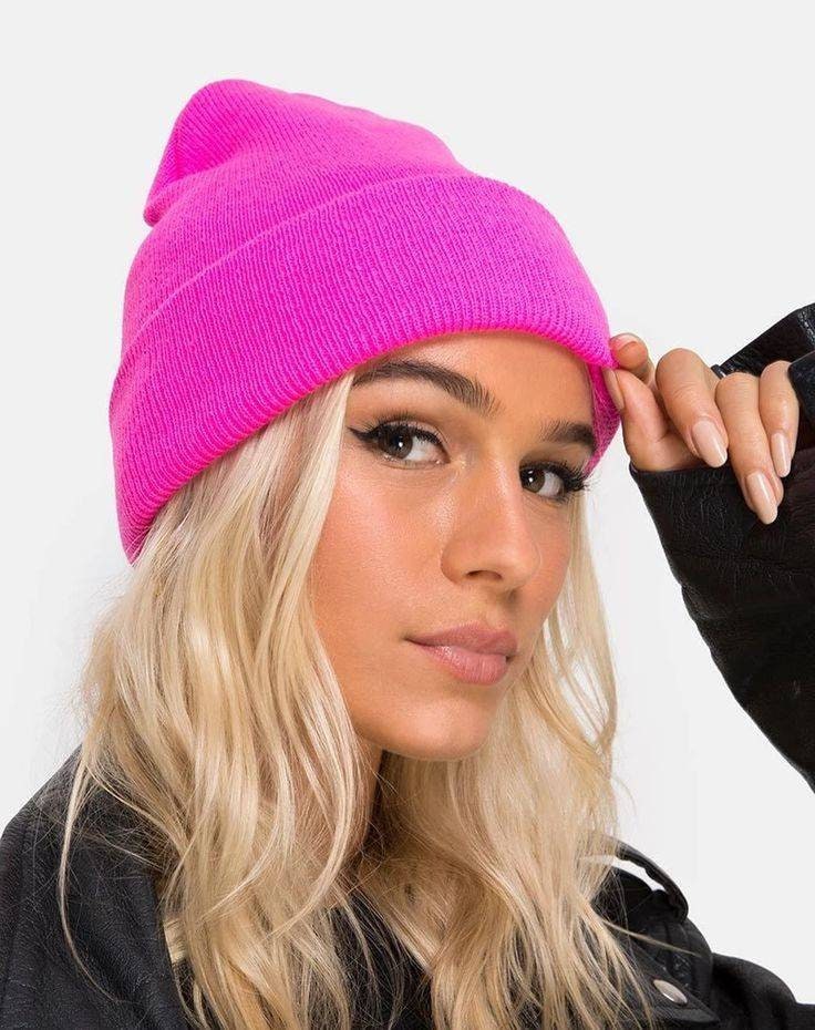 Hot Pink Beanie Hat Knit Hat Winter Hat-fall Hat-spring Hat-skully Hat ...