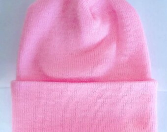 Light Pink Beanie - Etsy