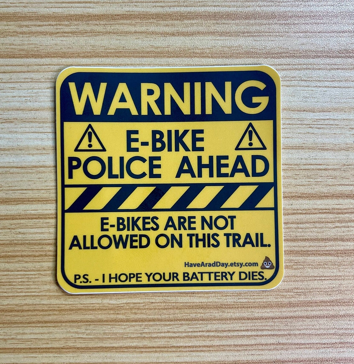 E-bike Police Ahead Sticker - Etsy