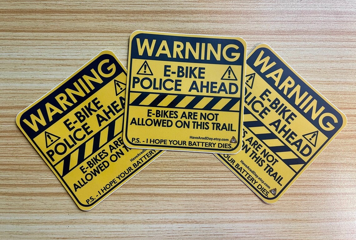 E-bike Police Ahead Sticker - Etsy