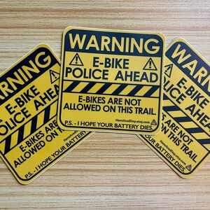 E-bike Police Ahead Sticker - Etsy
