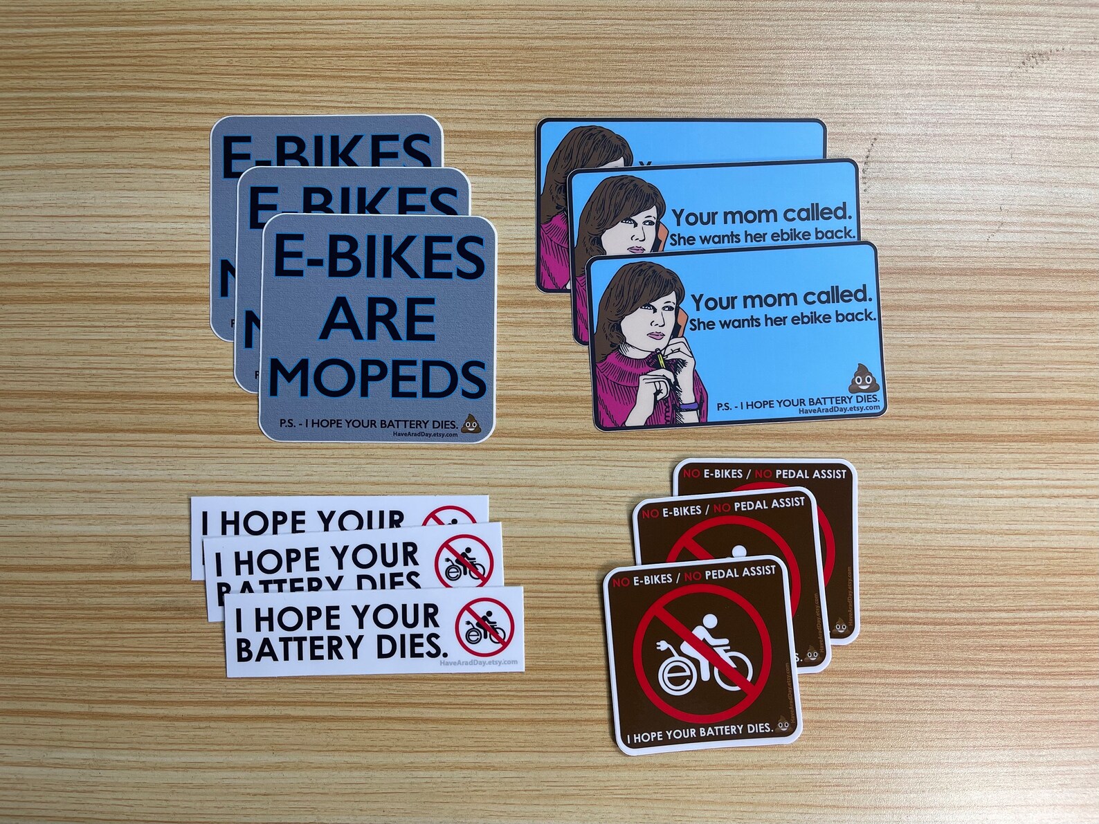 Anti E-bike MEGA Sticker Pack - Etsy