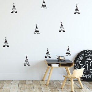 Teepee Tent Decal - Choose Your Color, Tipi Wall Decals, Stickers ...