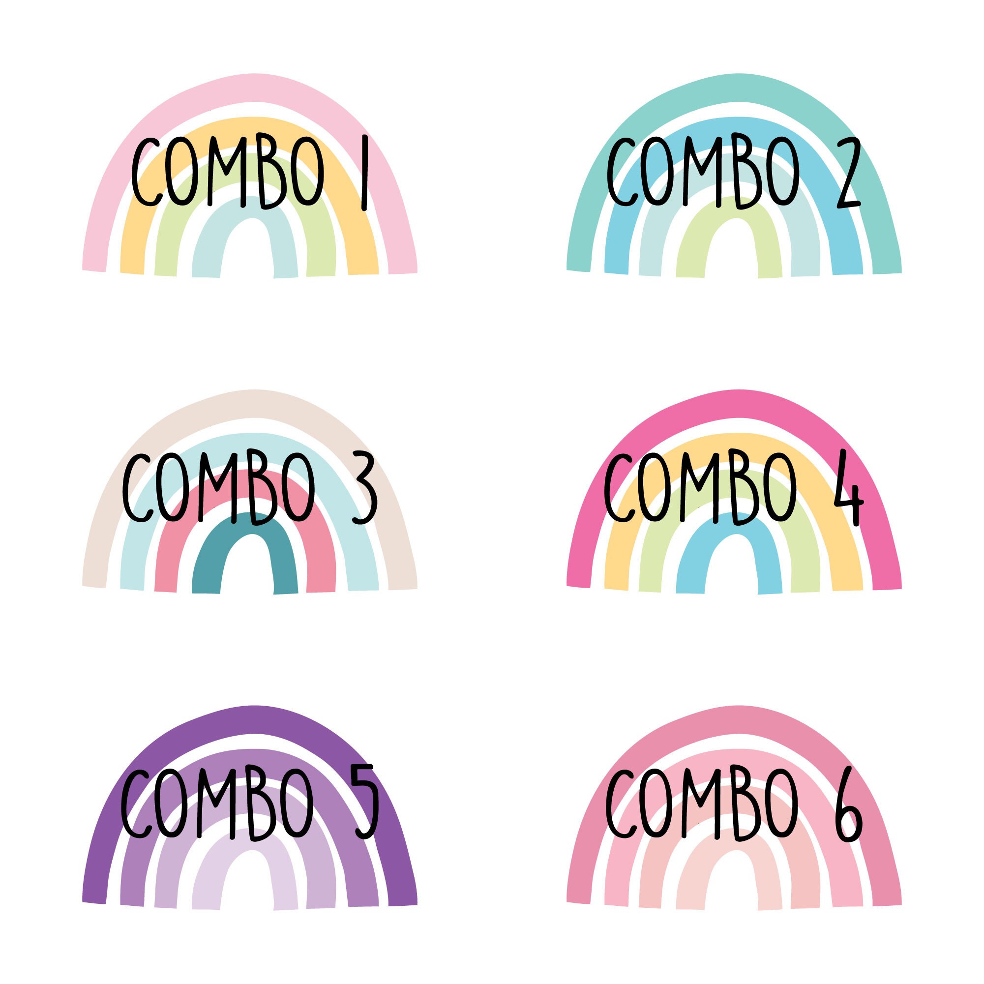 Large Rainbow Decal Scandinavian Rainbow Decal Rainbows | Etsy