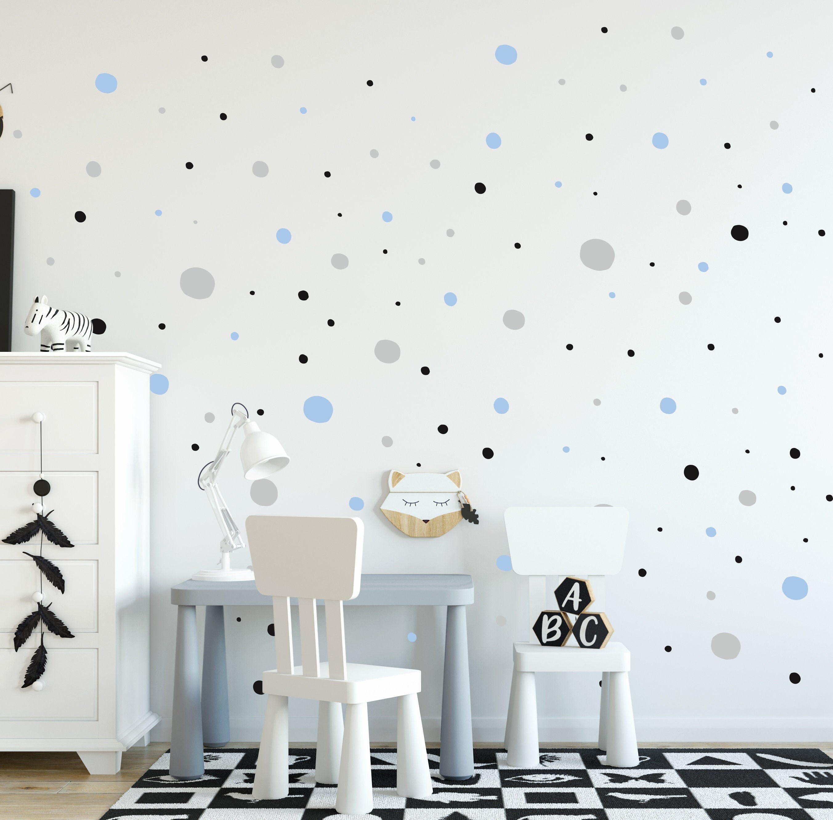 Handdrawn Dots Decal Choose Your Color Dot Decals Doodle - Etsy